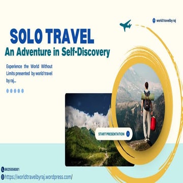solo travel : explore yourself with your own | PDF