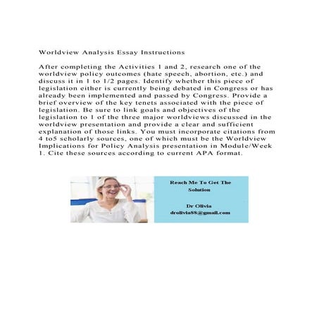 Worldview Analysis Essay InstructionsAfter completing the Ac.docx