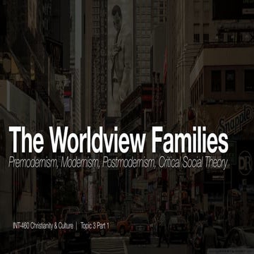The Worldview Families | PPT