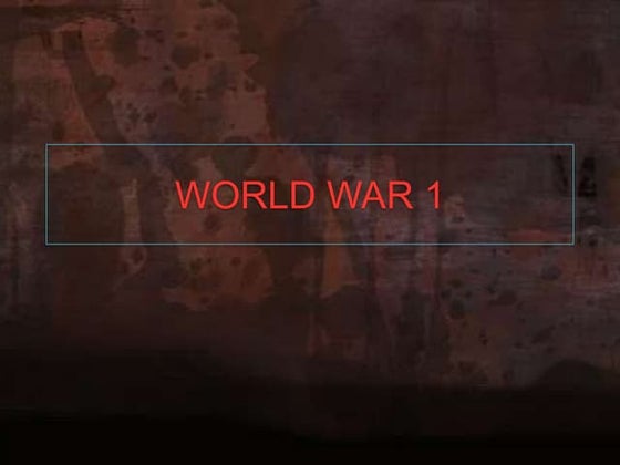World War I Power Point | PPT