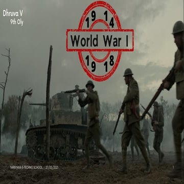 A presentation about World War 1 detailed | PDF