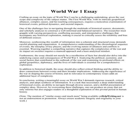 World War 1 Essay.pdf