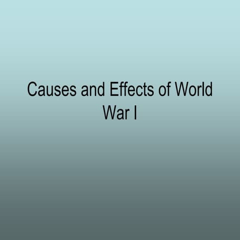 World War 1 | PPT