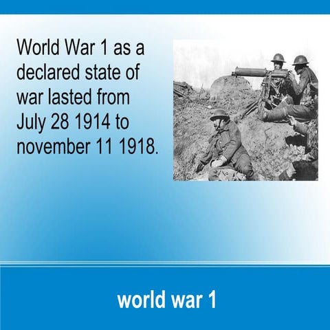 World war 1 slides gerard | PPT