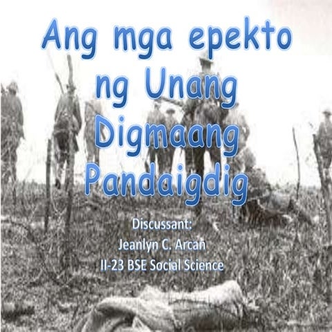 ang unang digmaan pan daigdig (timeline) | PPTX