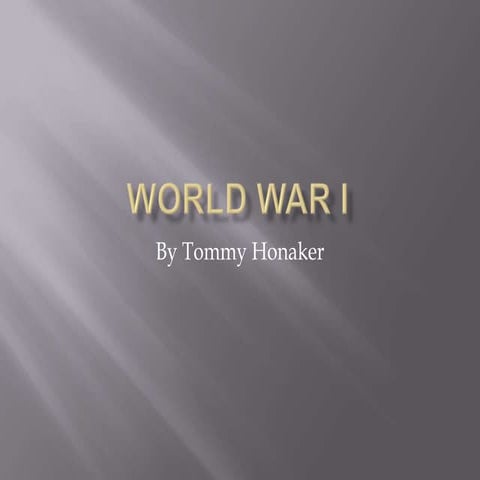 World war I | PPT