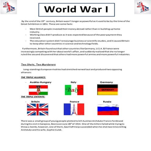 Written Project about World War I | PDF