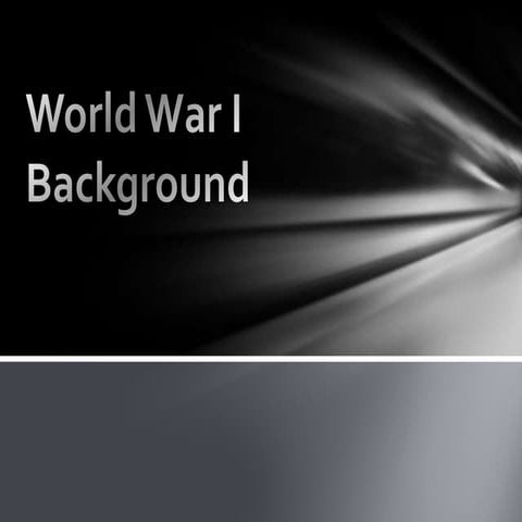 World war I vocabulary and causes of war | PPTX