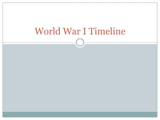 World War 1 | PPT