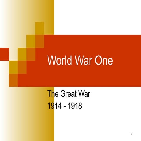 WORLD WAR 1 CAUSES AND EFFECTS | PPT