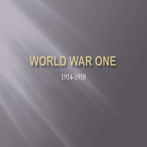 World war one | PPT