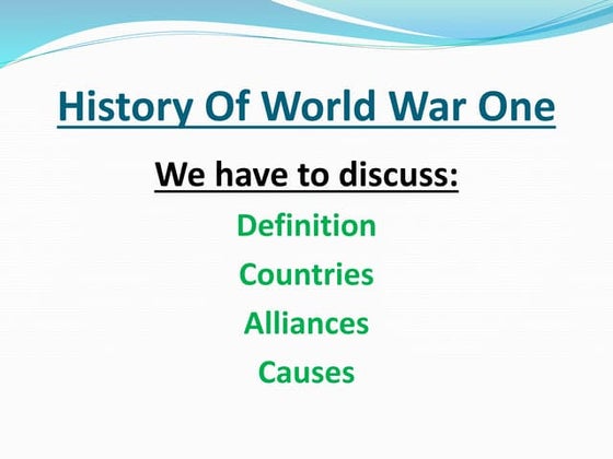 World war 1 for grade 7, 8 and 9 | PPT