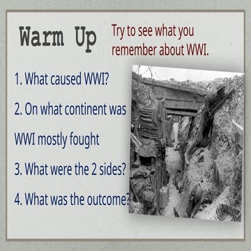 world war one full unit with reading edited.pptx