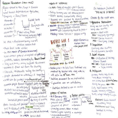 world war 1, world war 2, notes mindmap, social | PDF