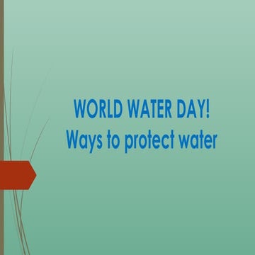 WORLD WATER DAY!.pptx etwinning project product | PPTX