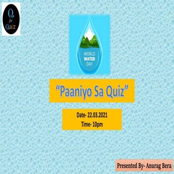 World water day quiz | PPTX
