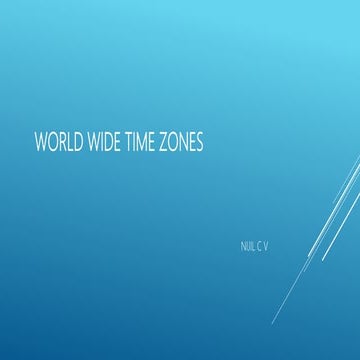 World wide time zones Travel and Tourism | PPTX