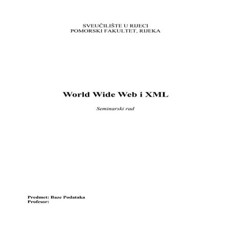World wide web i xml informatika | PDF