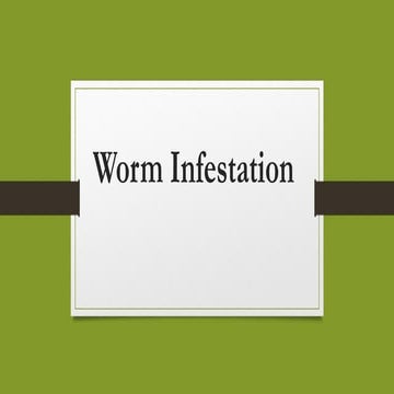 parasitic -worm infestation for health science | PPTX