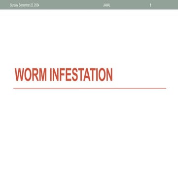 Worm Infestation presentation for nursing .pptx | Infectious Diseases | Diseases and Conditions
