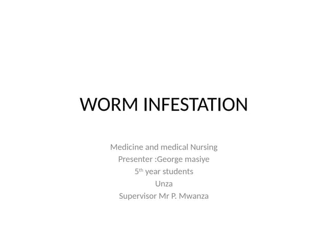 Enterobius vermicularis(PINWORM) | PPTX