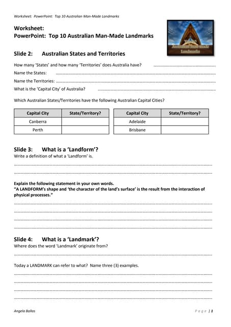 PowerPoint: Top 10 Australian Landforms | PPSX | Australia and Oceania ...