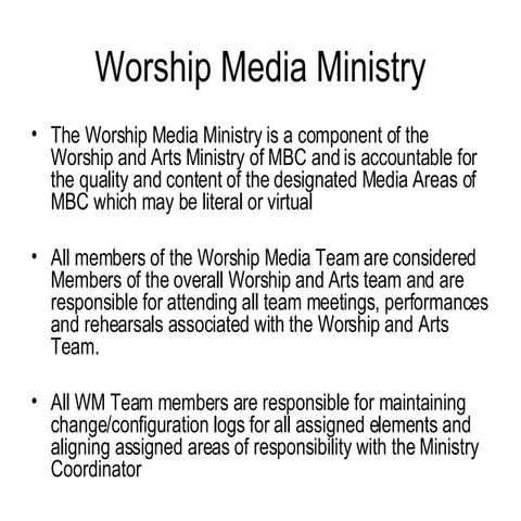 Worship Media Team V3 | PPT