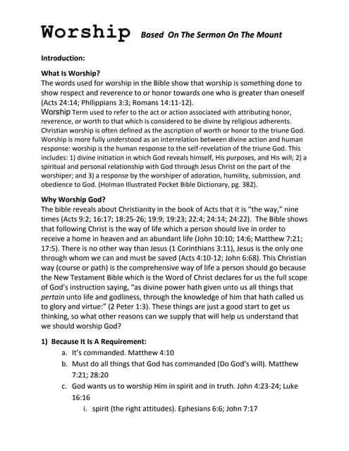 Worship presentation | PPT