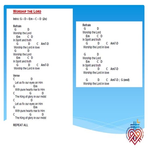 Worship the lord | PPT