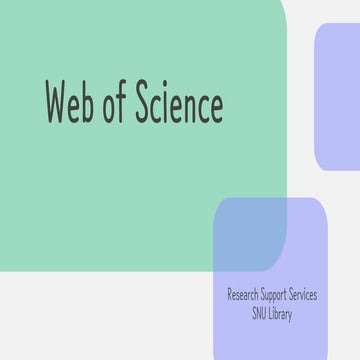 How to use Web of Science in English | PDF