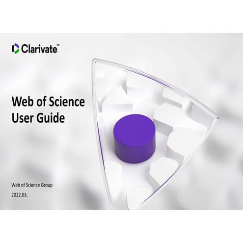 SciFinder Web 매뉴얼 | PPT