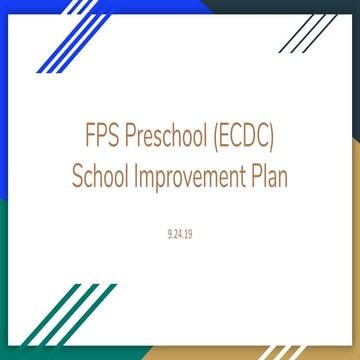 ECDC School Improvement Plan - Update | PDF