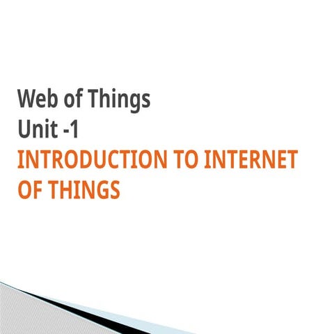 Web of Things, this ppt contains explination of the WoT | PPTX