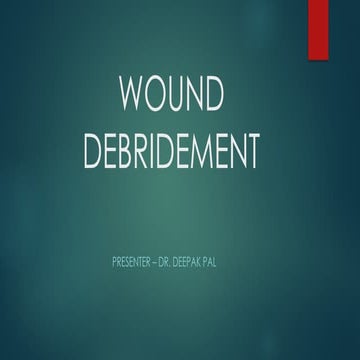 WOUND DEBRIDEMENT in orthopaedics by Dr. Deepak | PPTX
