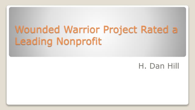 An Overview of the Wounded Warrior Project | PPTX | Injuries | Diseases ...