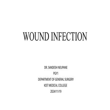 WOUND INFECTION PRESENTATION IN GENERAL SURGERY | PPTX