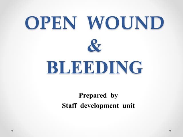 First Aid for Wounds | PPT