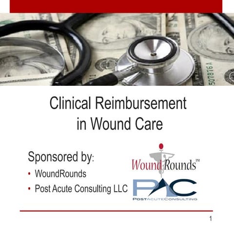 WoundRounds: Clinical Reimbursement and Wound Care webinar slides | PDF