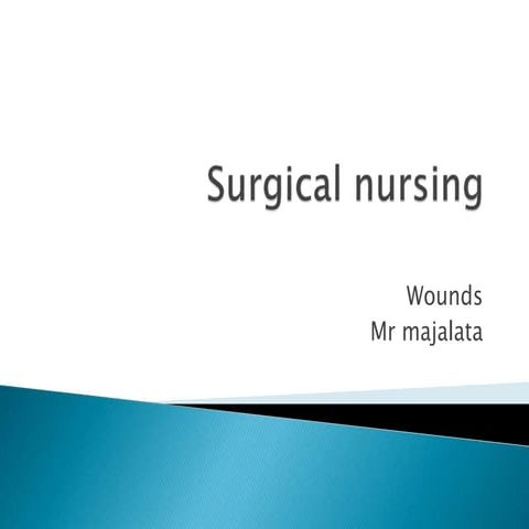 Wound healing and care presentation | PPT