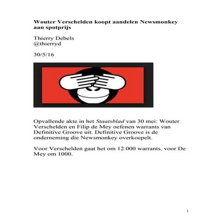 Wouter Verschelden koopt aandelen Newsmonkey aan spotprijs | PDF