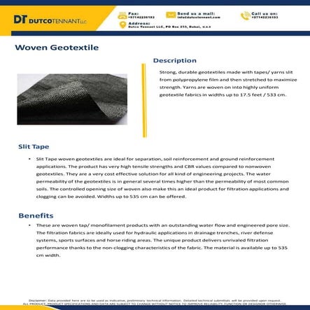 Explore Amazing Features Of Woven Geotextile | PDF