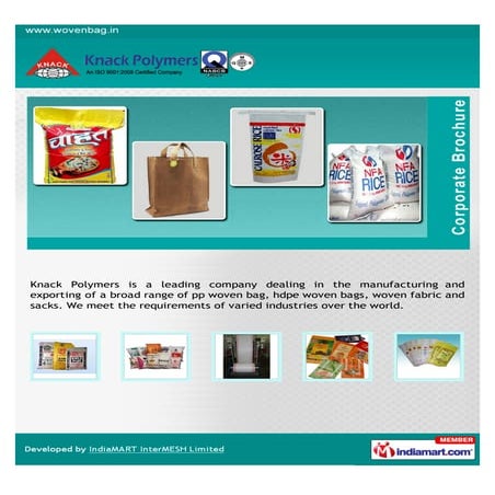 Knack Polymers, Ahmedabad, Polypropylene Woven Sack | PDF