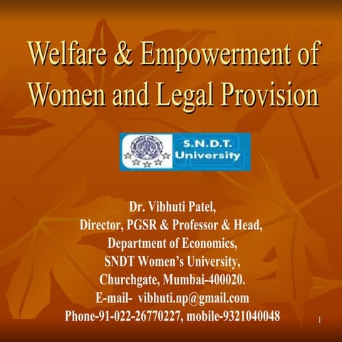 Women and their legal rights in India_WomenPowerConnect | PPT