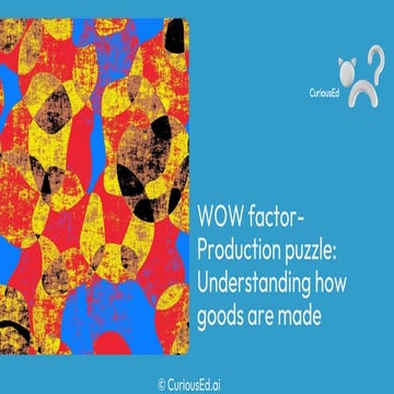 Understanding Production Processes and Factors Through Interactive ...