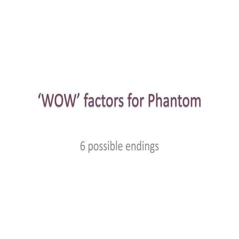 Wow factors phantom | PPT