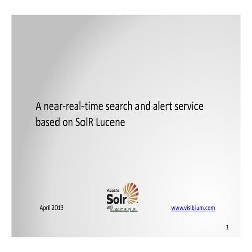 A near real time search and alert engine powered by SolR Lucene | PDF | Search | Internet