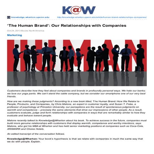 The Human Brand | PDF