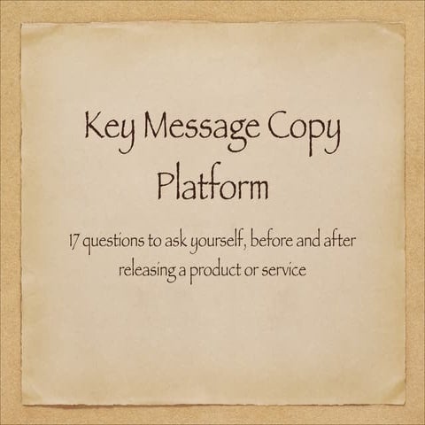 Key Message Copy Platform | PDF