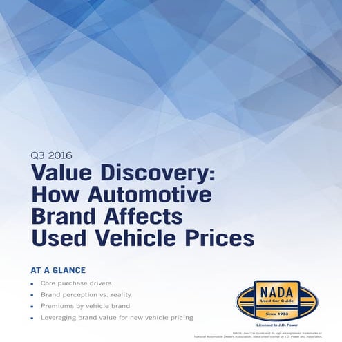 NADA - Used Vehicle Price Report | PDF