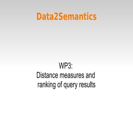 Work Package Presentation | ODP | Databases | Computer Software and Applications